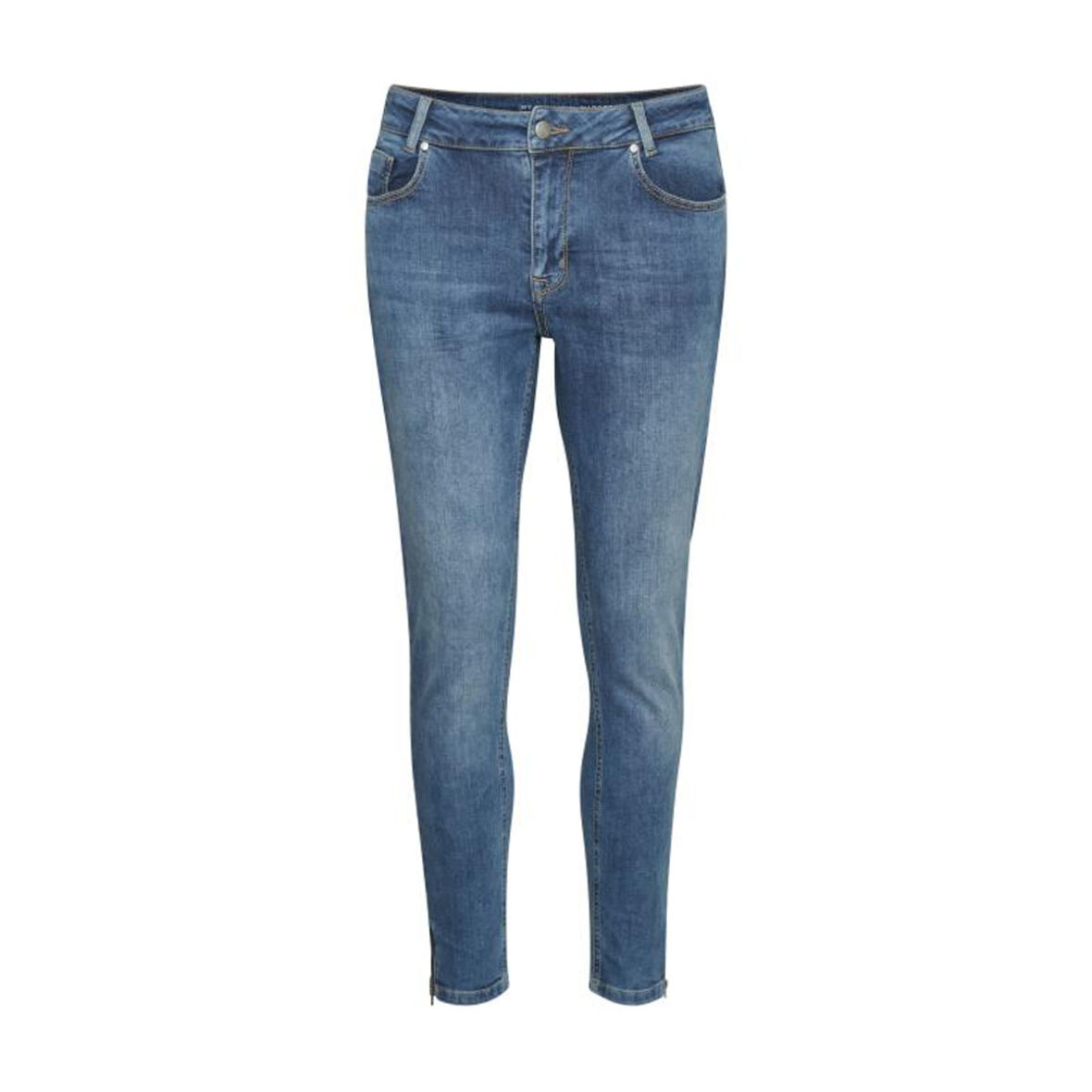MY ESSENTIAL WARDROBE - Celina Zip High Jeans Medium Blue 10703574 ...