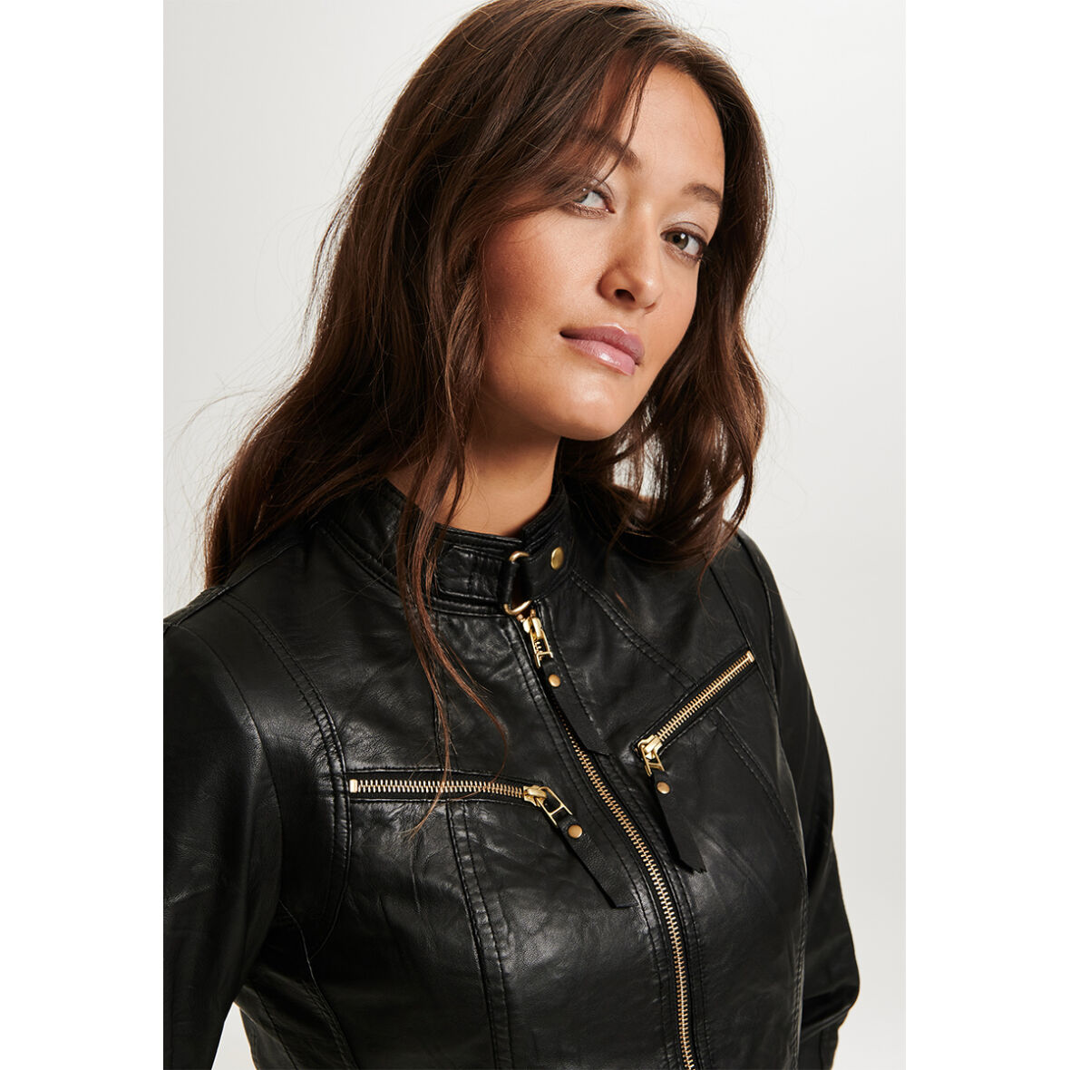 BTF - CPH - Basic Skindjakke Black/Gold 10245 - Jydepotten.