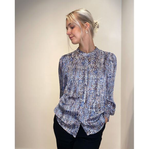 NEO NOIR - Kala Disty Bluse 158001 Blue - Jydepotten.dk - Fri Fragt ...