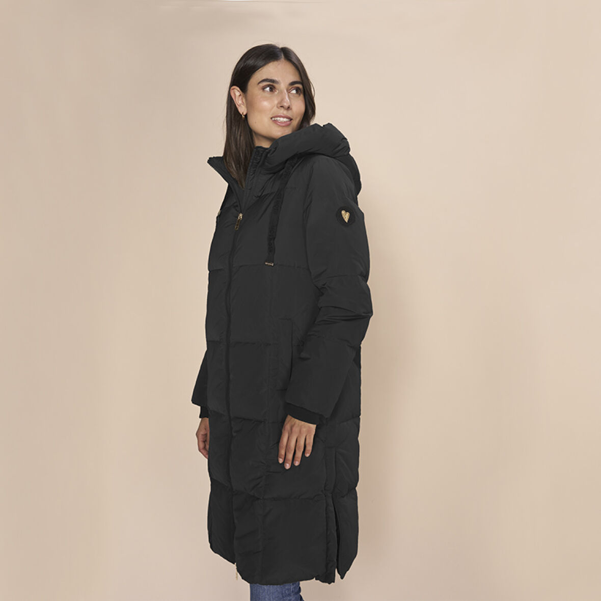 MOS MOSH - Nova Square Down Frakke Black 139560 - Jydepotten.dk