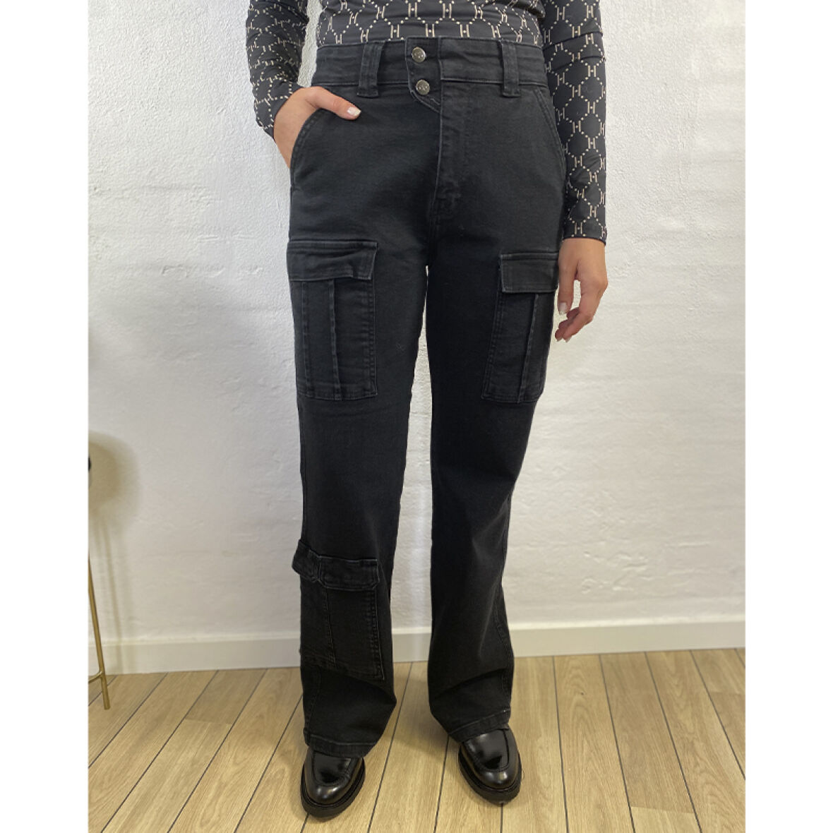 CO'COUTURE - Jolene Flare Pocket Jeans Black 31110 - Jydepotten.dk