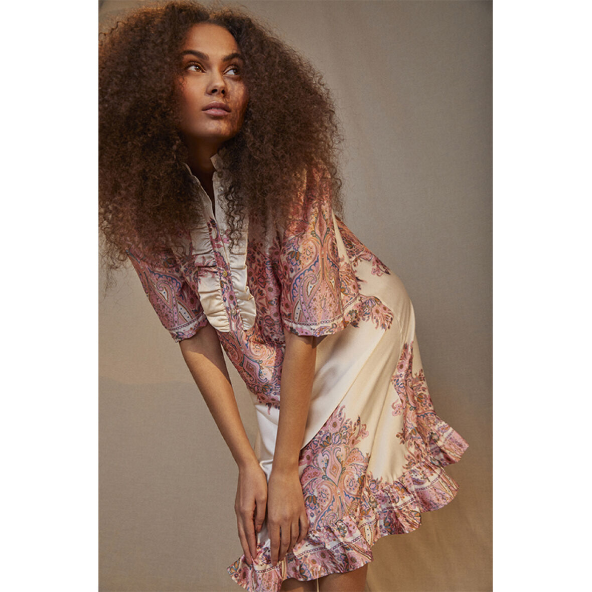 LOVE&DIVINE - Love1008-2 Kjole Pink Paisley - Jydepotten.dk