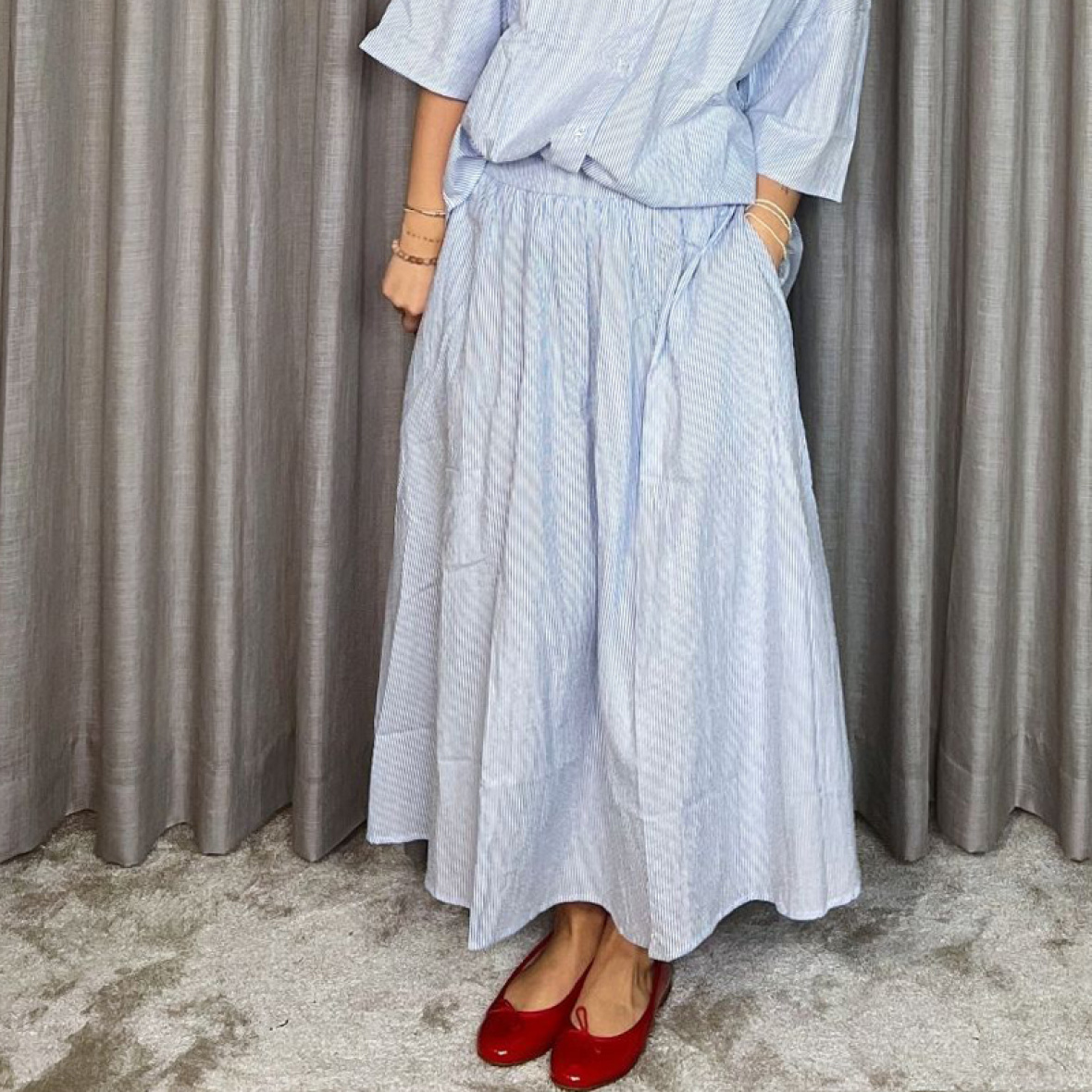 SISTERS POINT - Vysla-sk nederdel blue/white - Jydepotten.dk