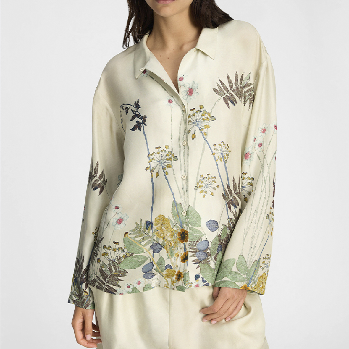 MUNTHE - Faiza bluse 154 printcreme - Jydepotten.dk